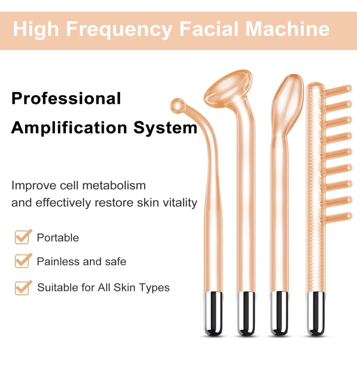 #1 SkincareTool 2023 High Frequency Facial Machine - High Frequency Facial Wand, Device for Skin ...