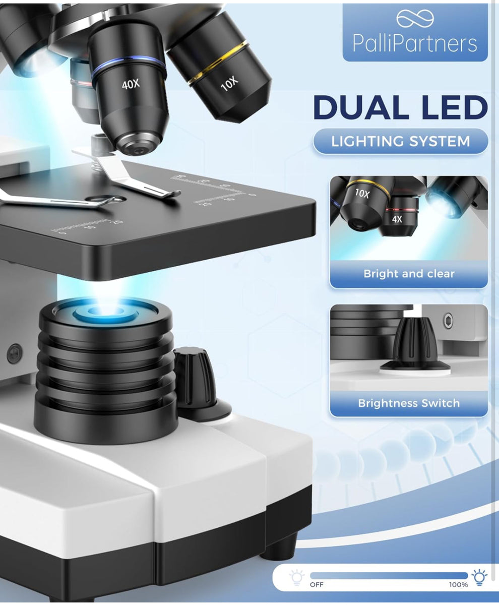 #1 Best Seller Microscope for Adults Kids, 100X-2000X BEBANG Compound ...