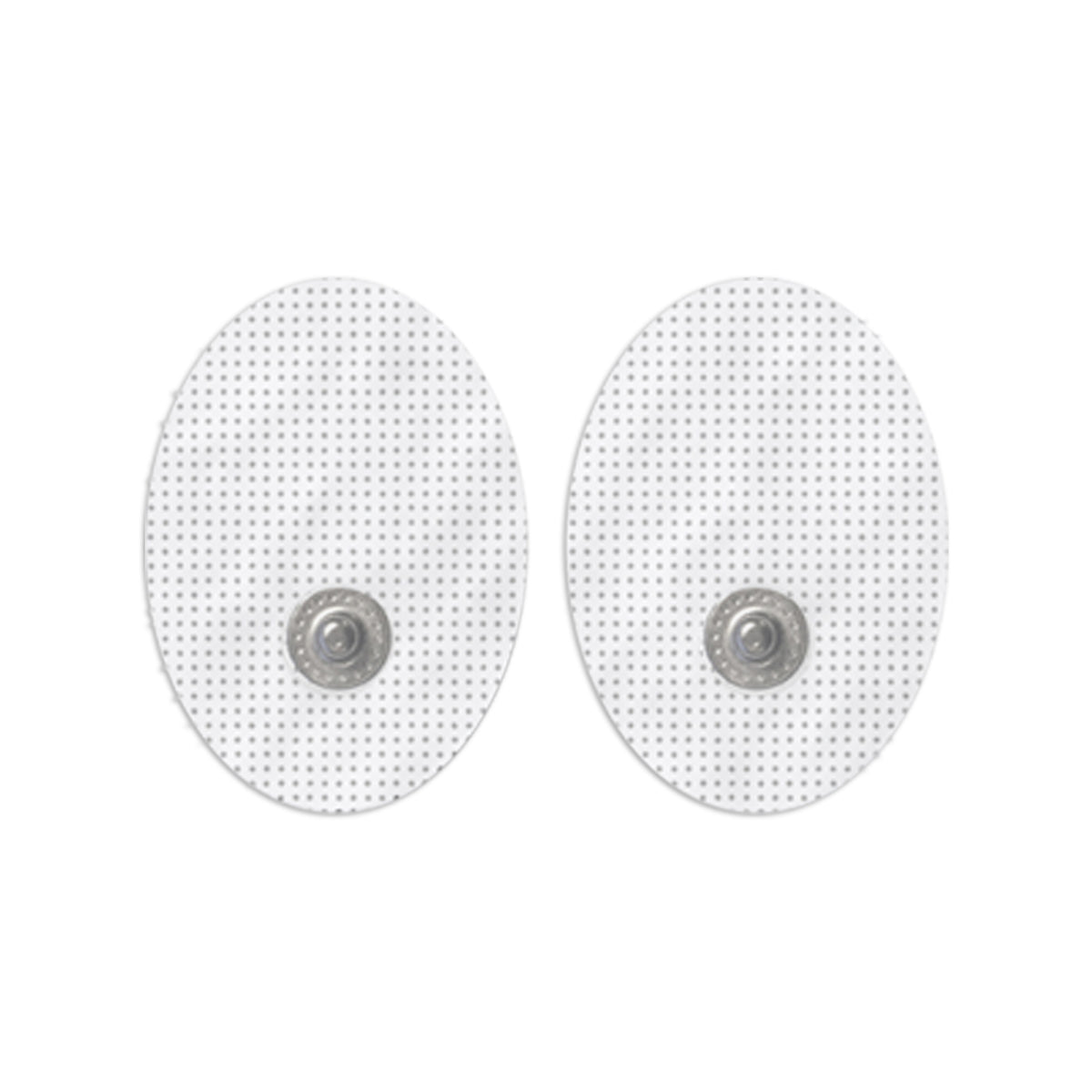 10 Pairs (20 Pcs) White Pair of Snap-On Small Oval-Shaped Electrode ...