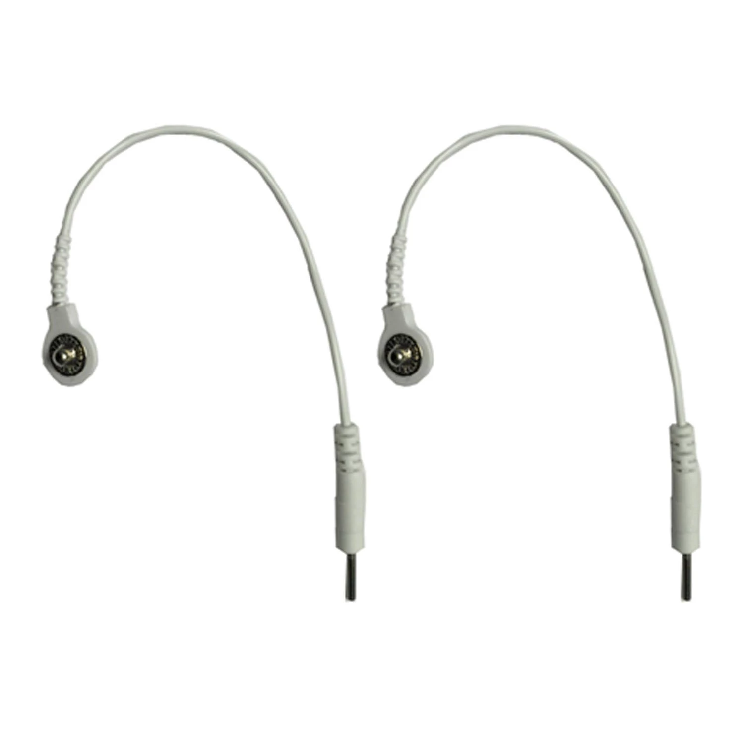 2 sets Snap-on to Pin-Insert Adapter/Converter (Male) for TENS units ...