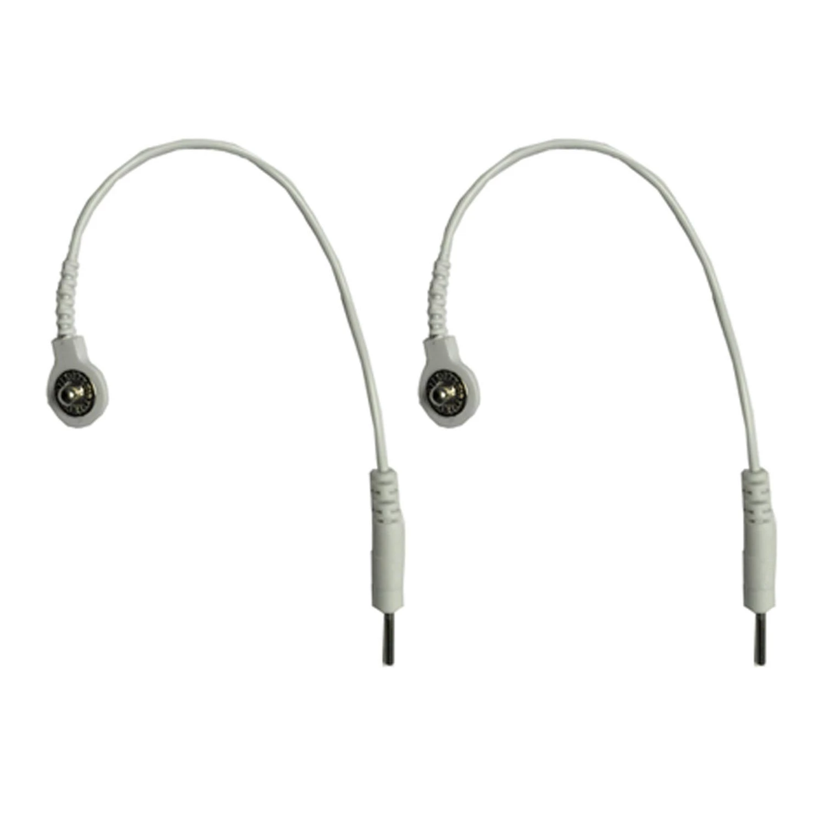 2 sets Snap-on to Pin-Insert Adapter/Converter (Male) for TENS units ...