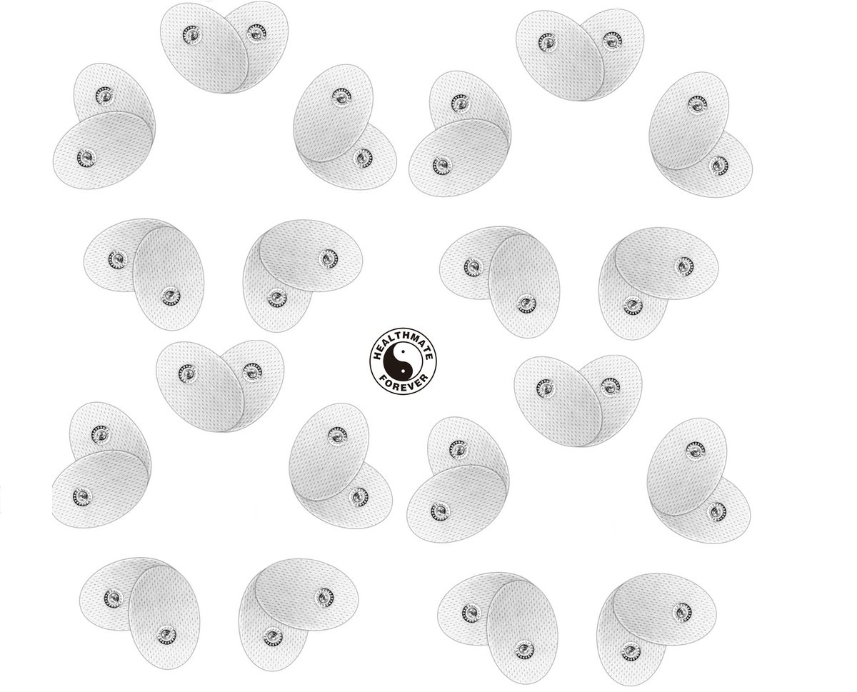 HealthmateForever 20 Pairs (40 Pcs) White Pair of Snap-On Small Oval ...