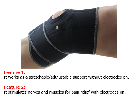 Conductive Knee Brace / Support / Wrap for TENS & Muscle Stimulator ...