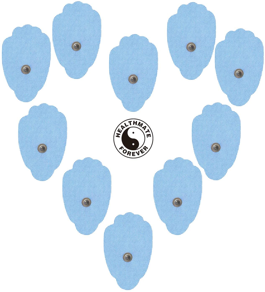 5 Pairs (10 Pcs) Blue Snap-On Large Hand-Shaped Electrode Patches Pads ...