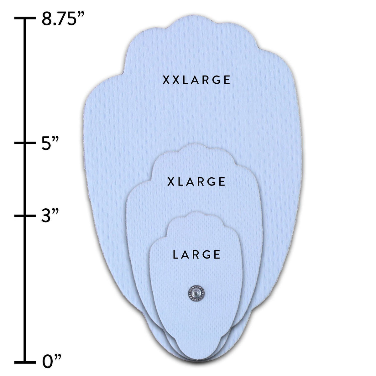 5 Pairs (10 Pcs) White Snap-On XL Hand-Shaped Electrode Patches Pads ...